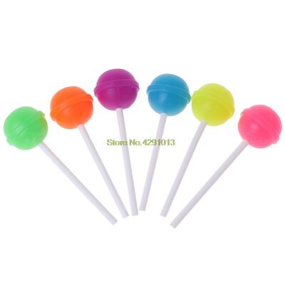 6Pcs Creative Sweet Candy Lolipop Eraser Cleaner For Kids Gi
