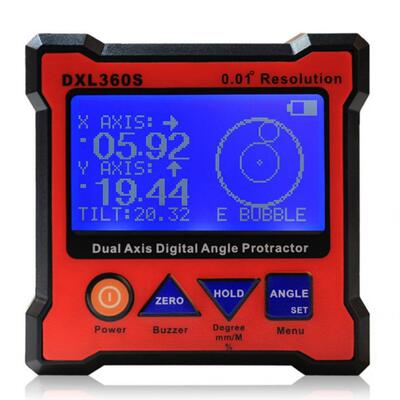 DXL360S Digital Protractor High Accuracy Single/Double Axes