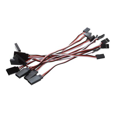 10 Pcs Female to Male Servo Extension Cable Wire Black+Red+W