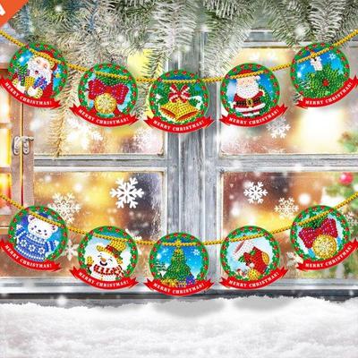 5D DIY Diamond Painting Christmas Cardboard Pendant Diamond