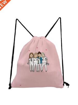 Nurse Drawstring Bag Fashion Child Backpack Cartoon Teenager
