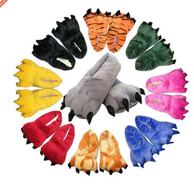 Winter Soft Warm Monster Dinosaur Paw ny Slippers for Men