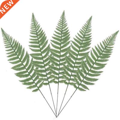 10PCS Artificial Boston Fern Bush Plant Faux Leaves Green Pl