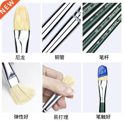 Marley g1720 round bristle oil paintbrush gouache paintbrush