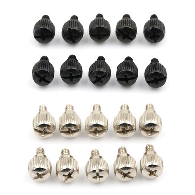 10pcs Computer Case Screws Black Or Nickel Computer Case