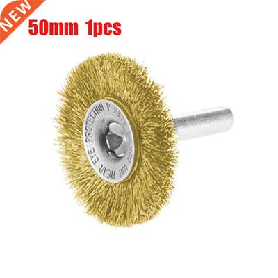 1pc 2&mp;quot; Crimped Crbon Steel Wire Wheel Brush W/ 1/4&m