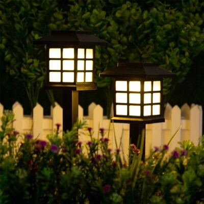 2PCS led Solar Pathway Lights Waterproof Outdoor Solar Light