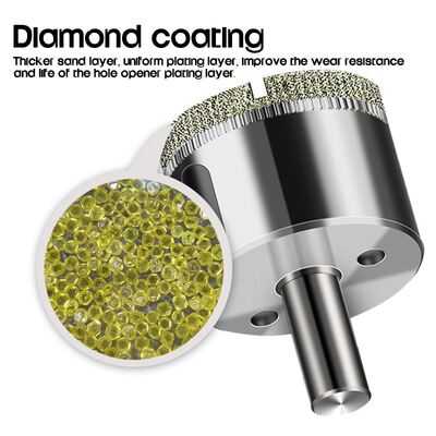 Glass Drill Diamond Coated Core Hole Saw Drill Bits Tool Cut