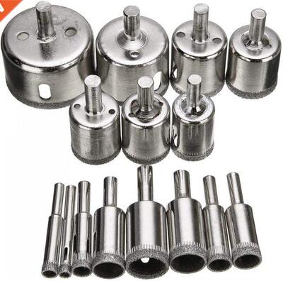 Mintiml 10/15/16pcs Diamond Coated Hss Drill Bit Set Tile Ma