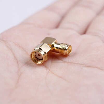 90 Degrees RP SMA Brass Adapter RP.SMA Male Jack To RP SMA F