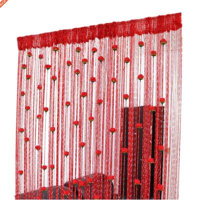 Door String Curtain Rose Flower Window Thread Curtain Hangin