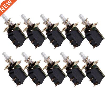 10 Pcs/Set AC 250V 2A/8A Latching SPST Push Button Power 2P