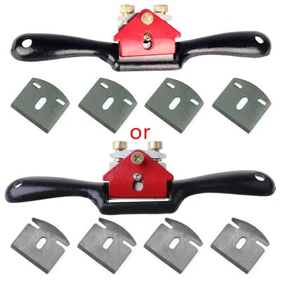Adjustable SpokeShave with Flat Base and Metal Blade Wood Wo