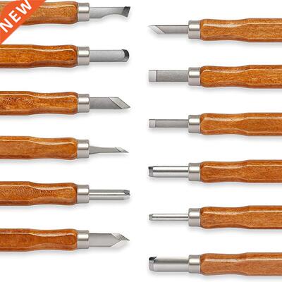 12 Sets of Wood Carving Tools, Full Size Wood Chisel Tools,