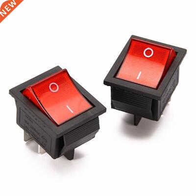5pcs Red Lp Light Rocker Switch with 4 Pin ON/OFF 2 Positi