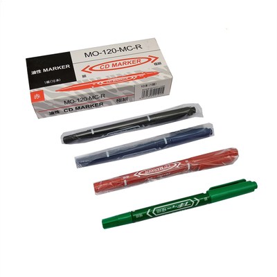 20PCS double-head mark oil pen marking two-line writing plas