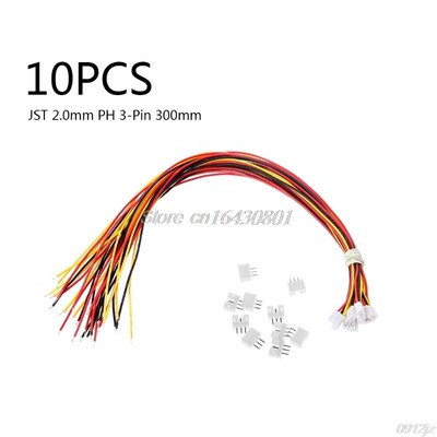 10 SETS Mini Micro JST 2.0 PH 3-Pin Connector plug with Wire