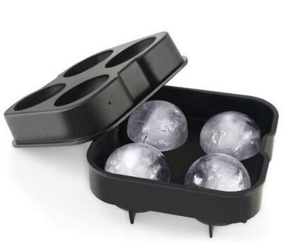 Cocktail Whiskey Ice Ball Maker Ice Cube Tray 4 Ice Molds Ma