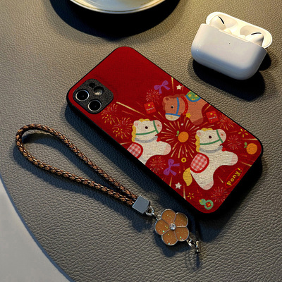 适用oppoa96/a93s/a92s/a94/a56手机壳a5少女A6硅胶a55s创意个性皮纹全包防摔保护套挂绳潮新款新年烟花小马