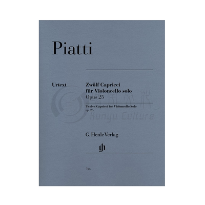 皮亚蒂大提琴随想曲12首带指法