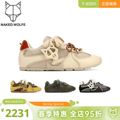 Naked Wolfe英国潮牌/Adored休闲鞋女2026春季复古圆头德训鞋系带