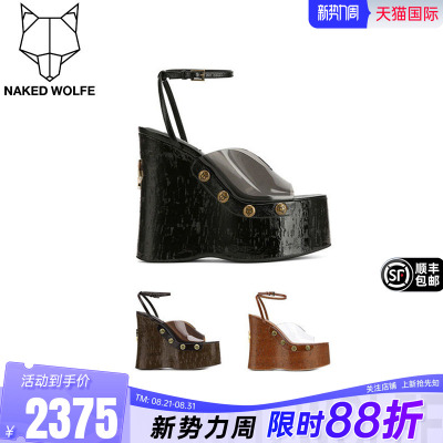 Naked Wolfe｜明星同款厚底坡跟高防水台女士时装凉鞋2026夏TIGER