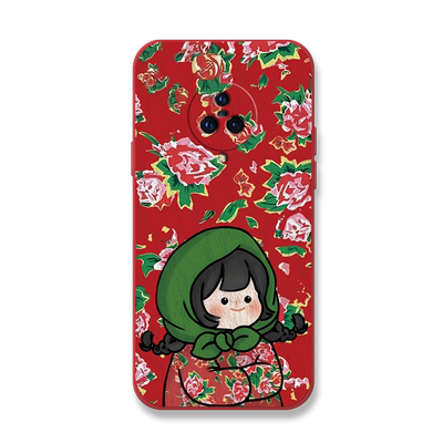 油画大花袄适用vivonex3s手机壳vivonex-s全包防摔NEX红色nex3情侣xnote保护套新年款后置指纹液态硅胶本命年