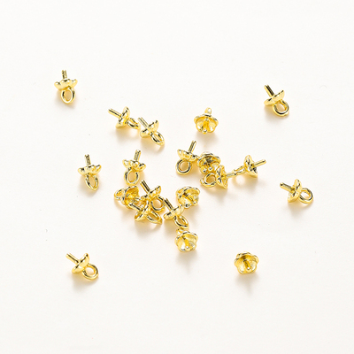 保色真金南瓜珠托羊眼钉花托珠帽