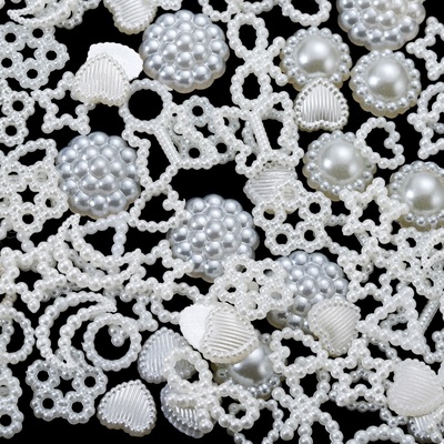 新蚁塑料仿珍珠贴片白色