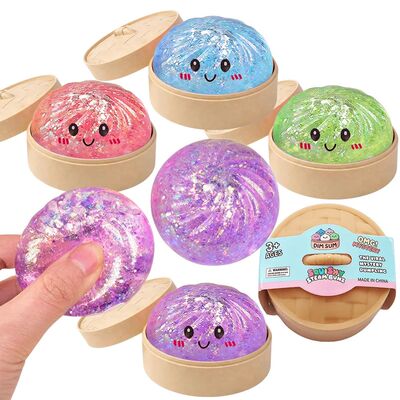 Glitter Dumpling Squishy with Box Mini Dumplings Sensory Squ