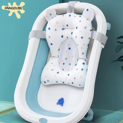 Baby Bathtub Pad Ajustable Bath Support Seat Newborn Bathing