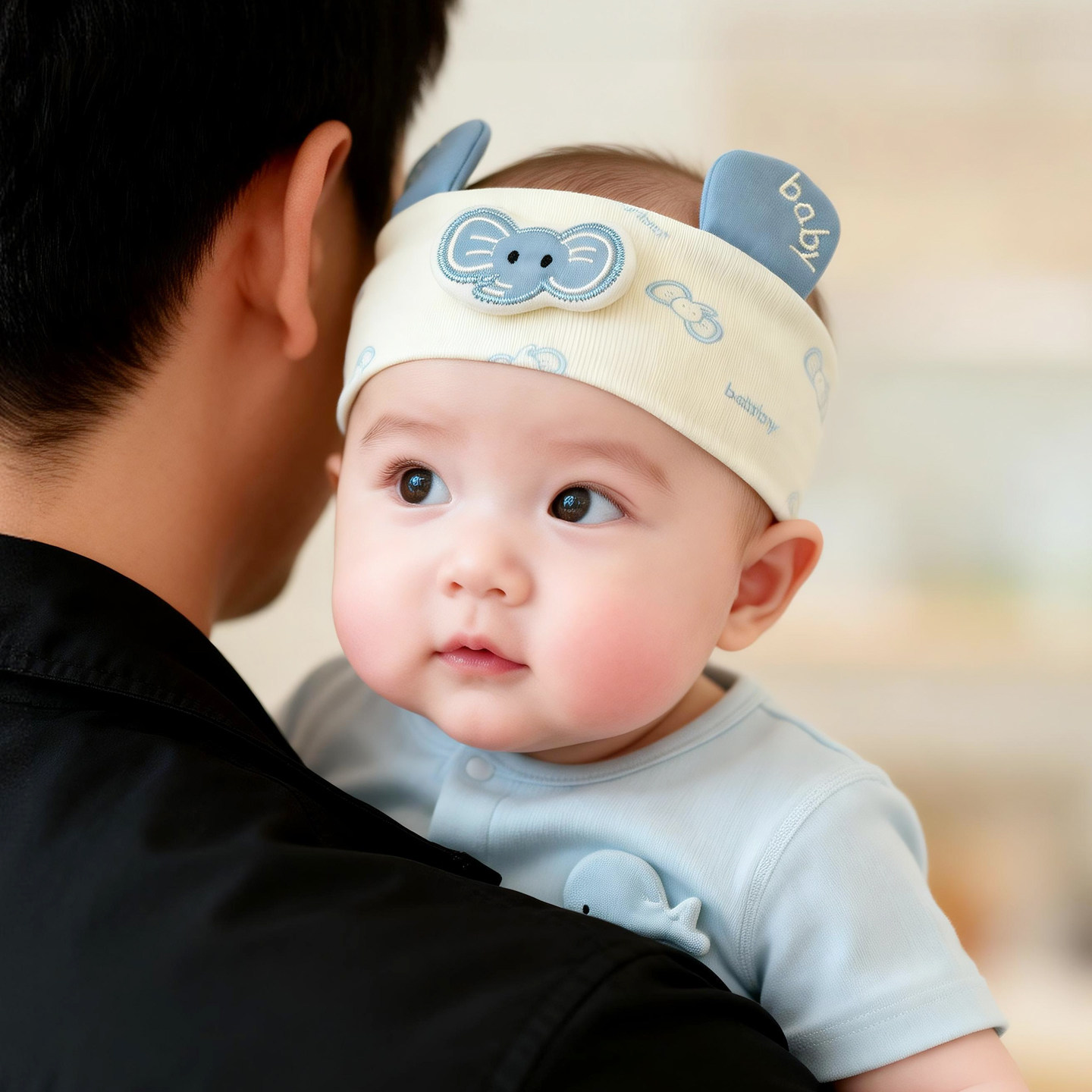 婴儿帽子夏季宝宝胎帽初生儿男护囟门帽婴幼儿空顶帽新生儿发带小
