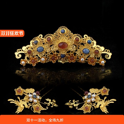 红妆匣子明制多宝百搭发冠掩鬓
