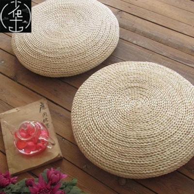 Futon cushion floor cushion pad rattan straw bow playing M