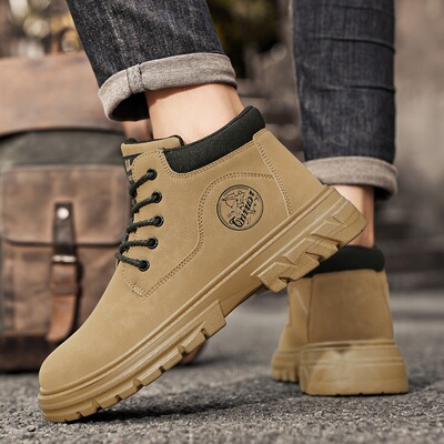 Warrior/回力男鞋厚底休闲马丁靴