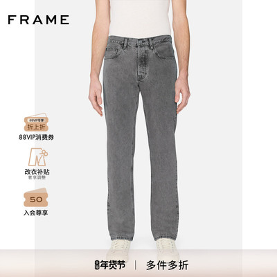 FRAME男士美式复古修身直筒牛仔裤长裤