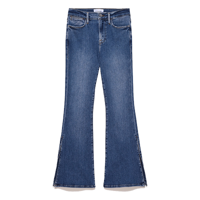 新款女士侧边开叉高腰FRAME开叉