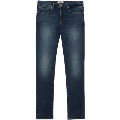 FRAME男士深蓝色直筒牛仔裤宽松长裤复古通勤