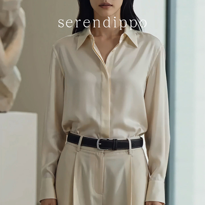 SERENDIPPO八月系列/极简腰带复古精致百搭质感牛皮针扣腰带