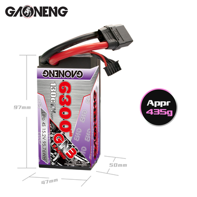 高能GNB 6300mAh 4S2P 130C 15.2V 短电 专业RC遥控车模锂电池