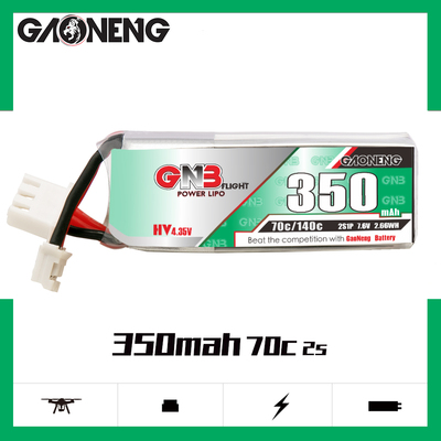 高能GNB 350mAh 2S 7.6V 70C HV 适用于Emax Tinyhawk S 锂电池