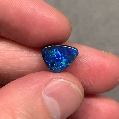 澳洲天然欧泊皇家蓝彩铁欧泊戒指吊坠定制3.46ct 10.7*8.4*4.1mm