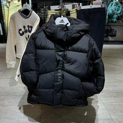 男子保暖翻盖门襟运动羽绒服