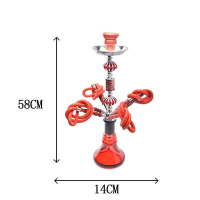 厂家直销跨境电商阿拉伯水烟中号四管铝球壶套装hookah shisha