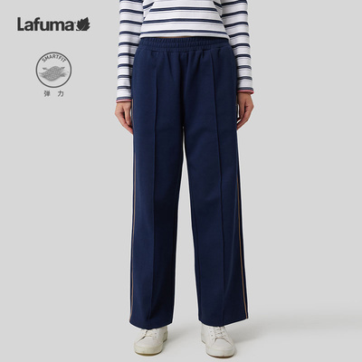 LAFUMA乐飞叶户外弹力休闲裤卫裤女运动裤针织阔腿长裤LFPA3CL86
