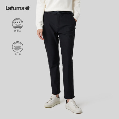 LAFUMA乐飞叶户外秋冬防泼水休闲长裤子女士弹力加绒裤LFPA3DL90