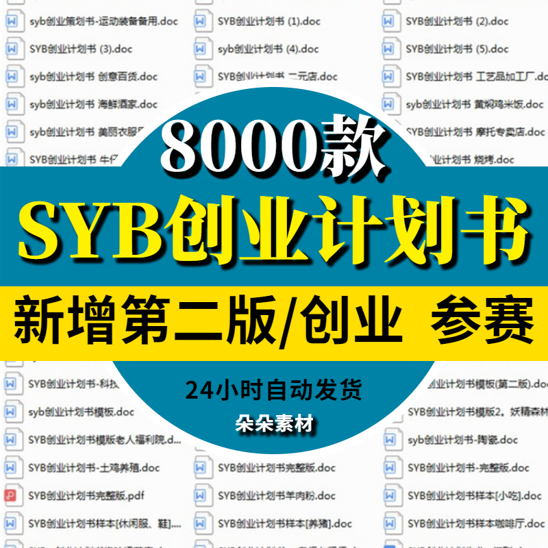 大学生SYB创新创业计划书项目范文路演大赛融资PPT商业word模板_虎窝淘