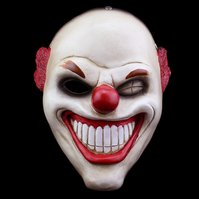 万圣节面具 Payday2珍藏版游戏收获日2红鼻子小丑树脂面具