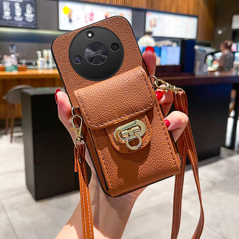 适用荣耀x50手机壳新款x40GT高级感x30i网红女x20se斜挎x10带挂绳9x高端8x新品play3全包防摔华为Play4Tpro潮_虎窝淘