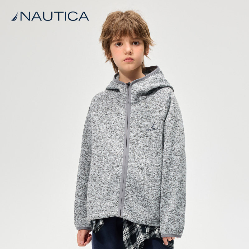 NAUTICAKIDS诺帝卡春秋季花纱绒针织外套NKH302329A